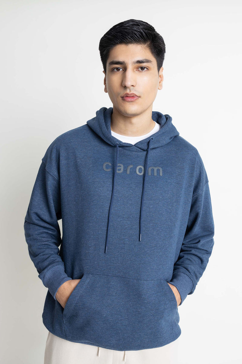 Midnight Blue Oversized Hoodie – Carom.pk