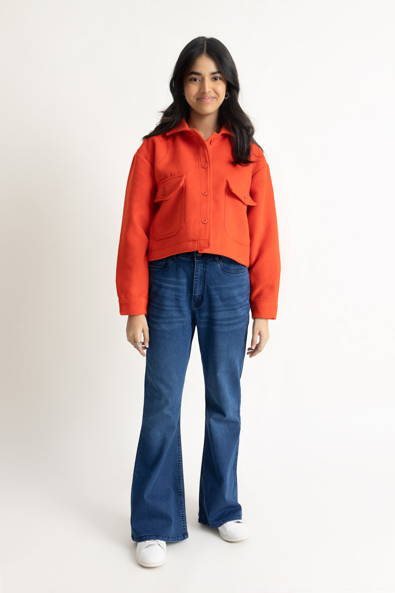 The Orange Wool Shacket – Carom.pk