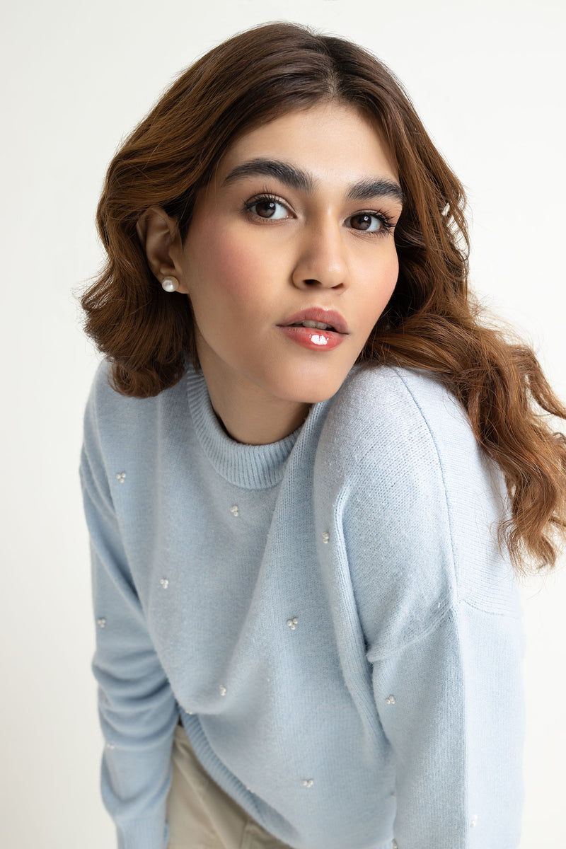 The Blue Pearl Sweater – Carom.pk