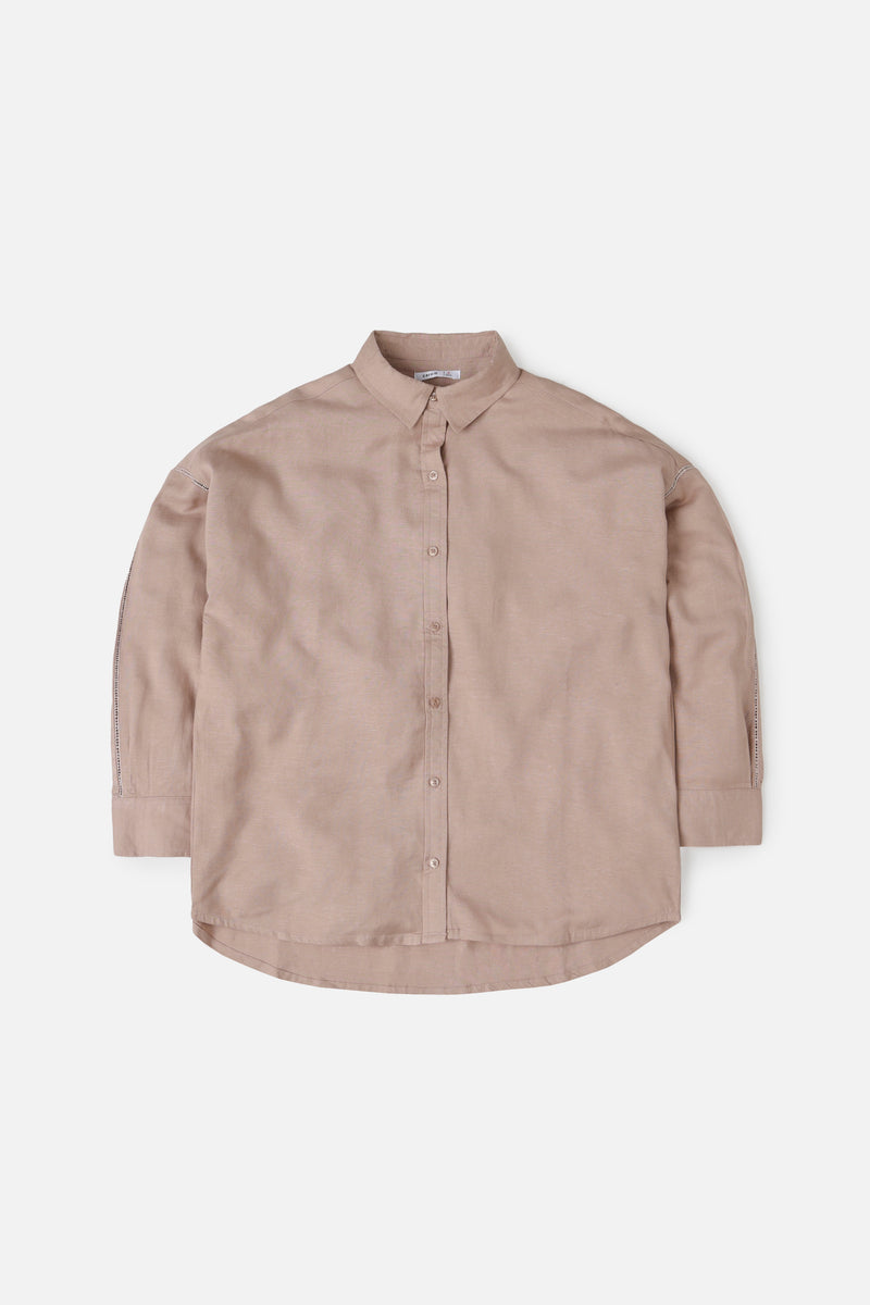 The Mocha Mouse Oversized Linen Shirt – Carom.pk